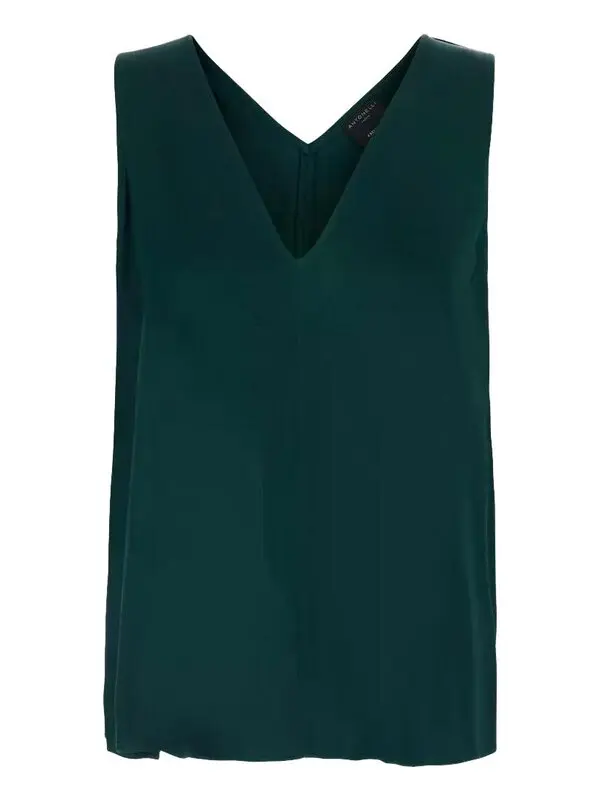 Antonelli Firenze Bergamo V-neck Sleeveless Top - Green