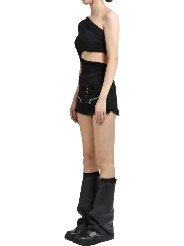 B1ARCHIVE One-shoulder Wrap T-shirt - Black