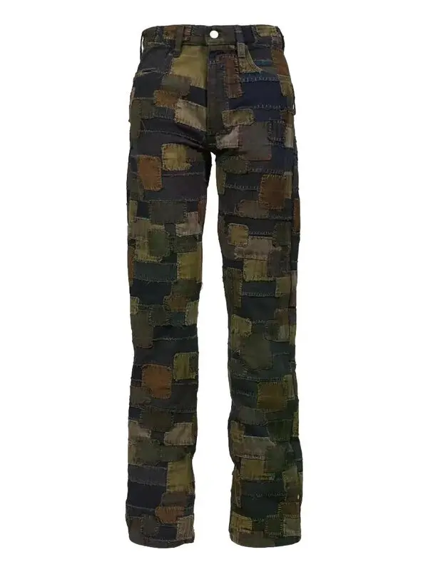 Matthew Williamson Boro Patchwork Straight-leg Jeans - Green
