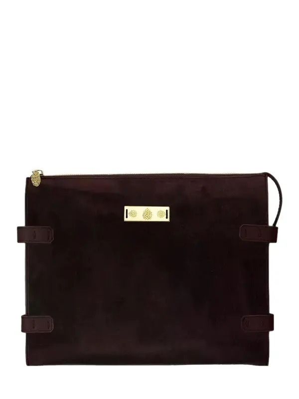 Tyler Ellis Dean Messenger Suede Crossbody Bag - Brown