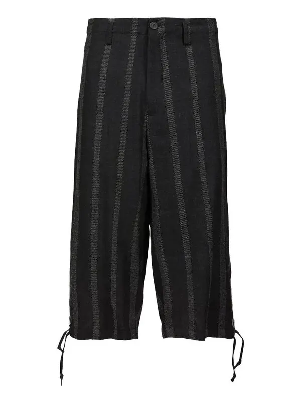 Yohji Yamamoto Cropped Trousers - Black