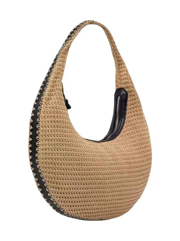 Sisley Woven-design Whipstitch-trim Tote Bag - Neutrals