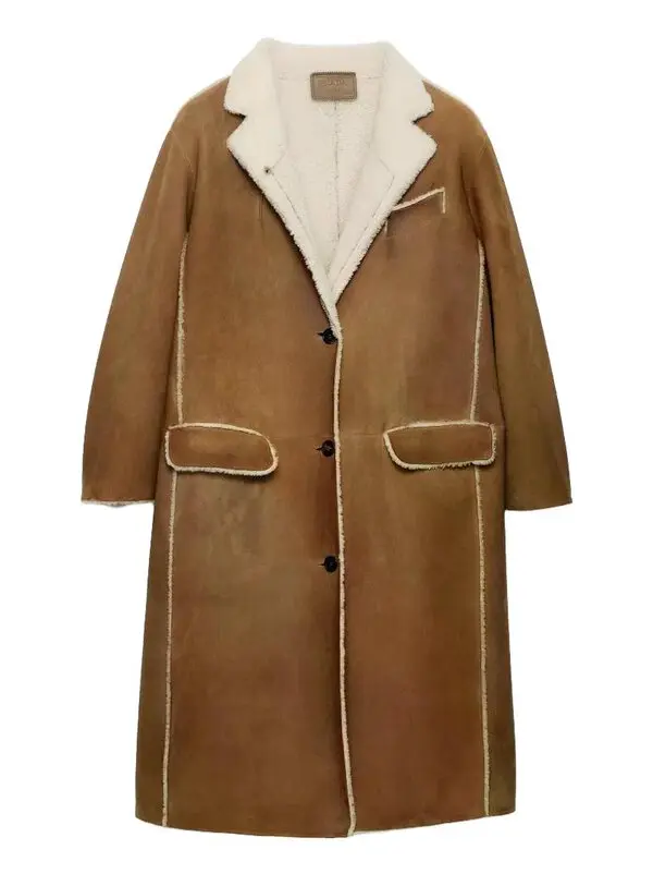 Prada Shearling Coat - Brown