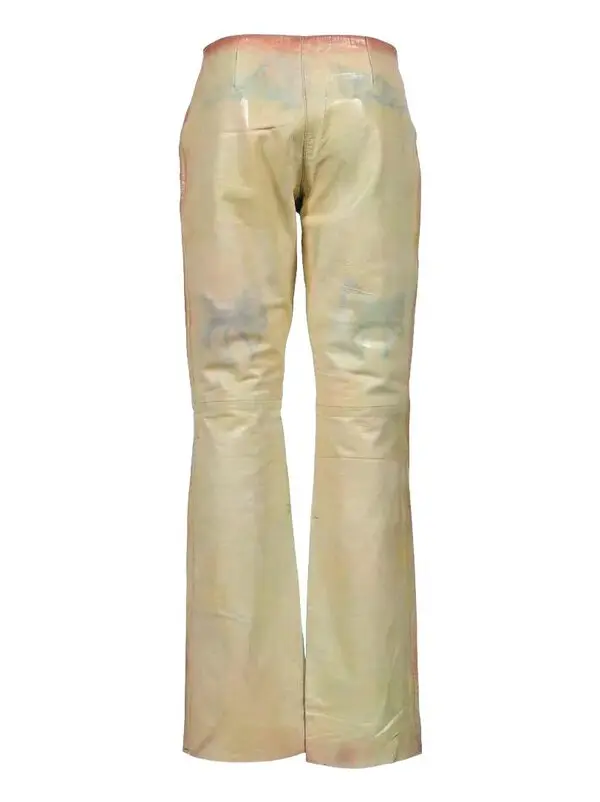 LA MASKARADE Painted Leather Trousers - Neutrals