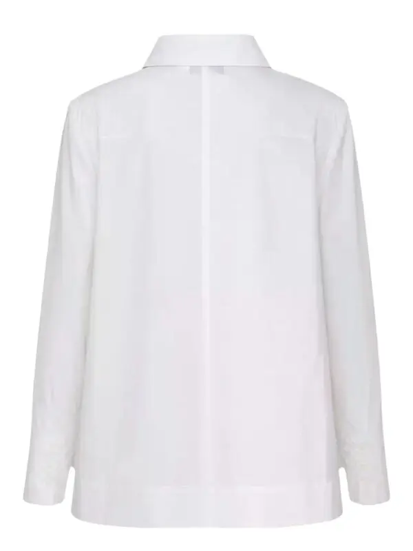 ORDINARY COUTURE CODE Graphic-print Cotton Shirt - White
