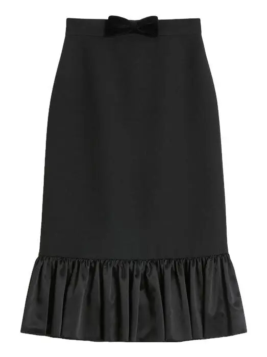 Valentino Garavani Crepe Couture Midi Skirt - Black