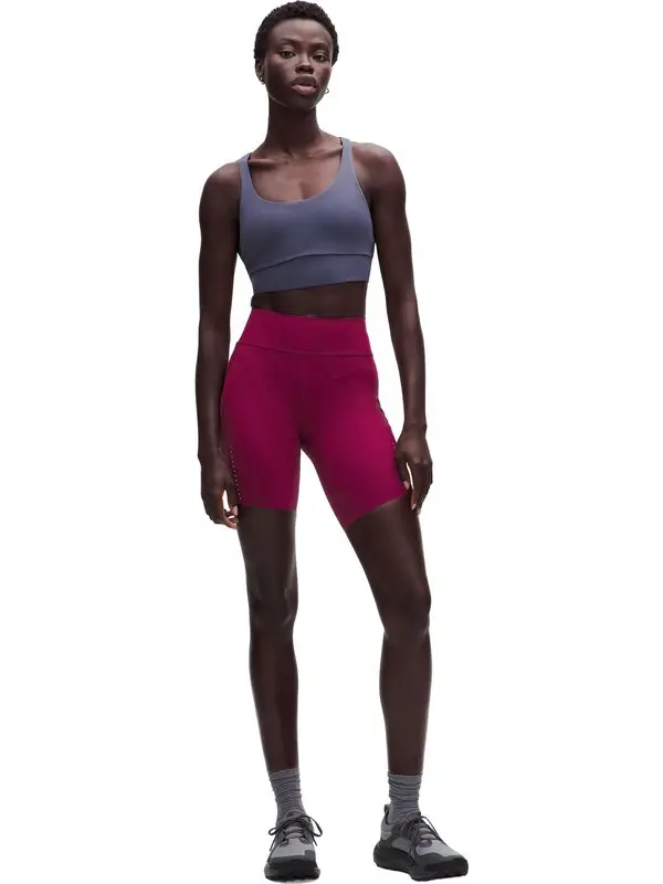 Lululemon Fast And Free 6-pocket High-rise Short - Raspberry Rave