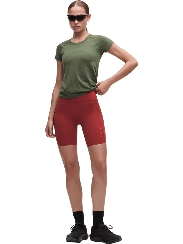 Lululemon Fast And Free 6-pocket High-rise Short - Rocket Red