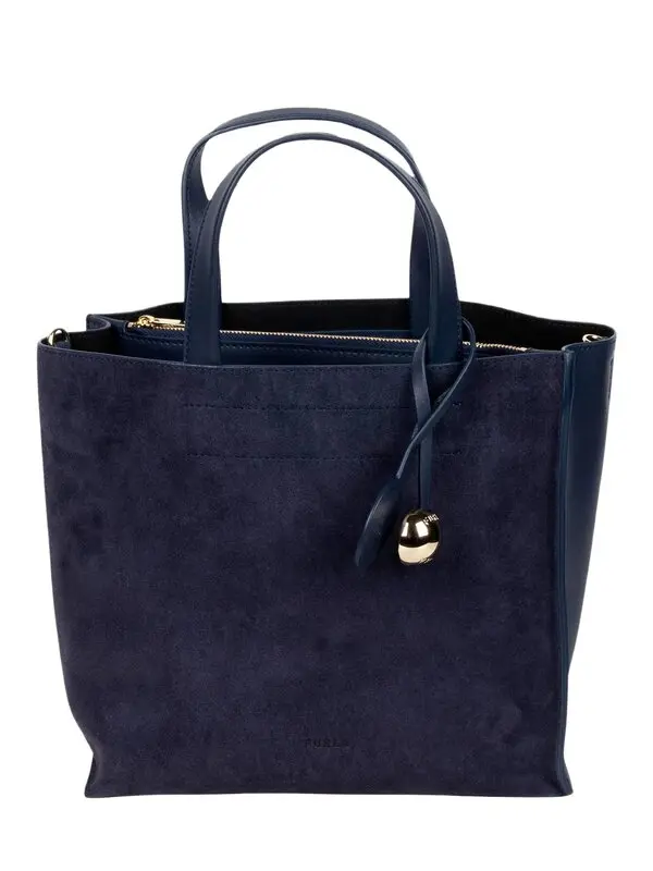 Furla Suede Divide It Handbag - Brown