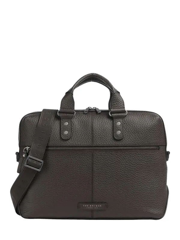 THE BRIDGE Manfredi Briefcase - Brown