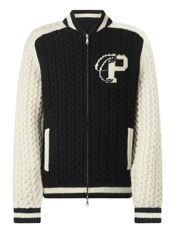Philipp Plein Knit Bomber Plein Star - Black