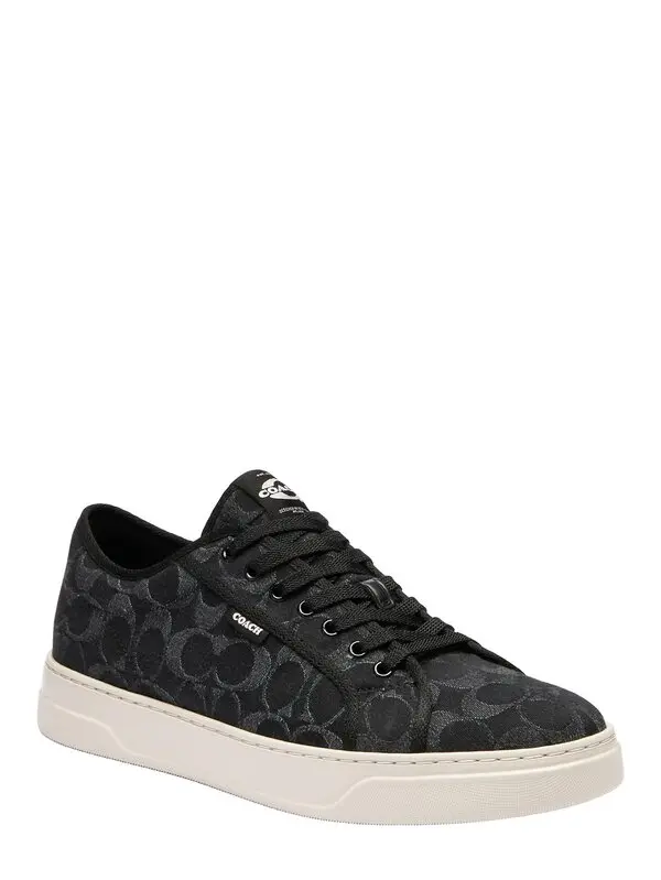 COACH OUTLET Canvas Sneaker In Signature Denim - Black