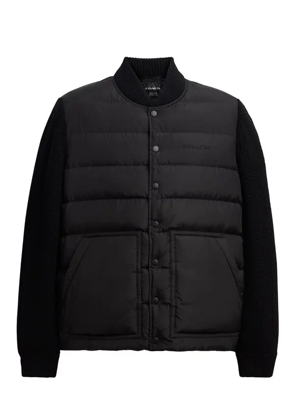 COACH OUTLET Padded Cardigan Jacket In Recycled Polyester - Black