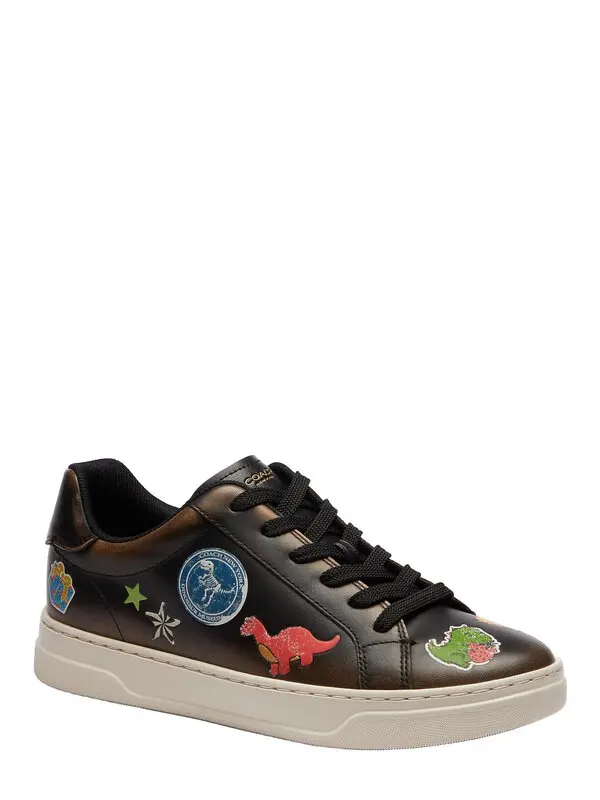COACH OUTLET Rexy 10th Birthday High Line Sneaker With Sticker Print - Black/silver