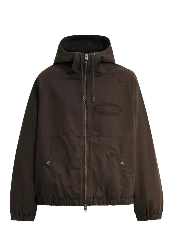 COACH OUTLET Canvas Zip Jacket - Chestnut
