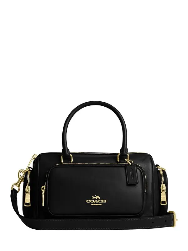 COACH OUTLET Rowan Satchel Bag With Pockets - Gold/black