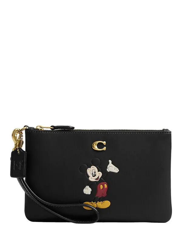 COACH Disney X Essential Small Wristlet - Brass/black Multi