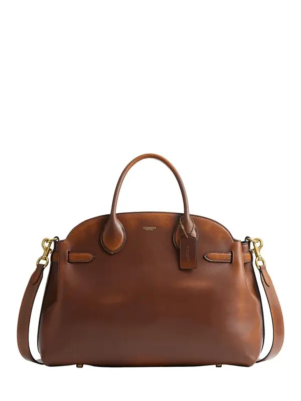 COACH Soft Empire Carryall Bag 40 In Loved Leather - Brass/brown