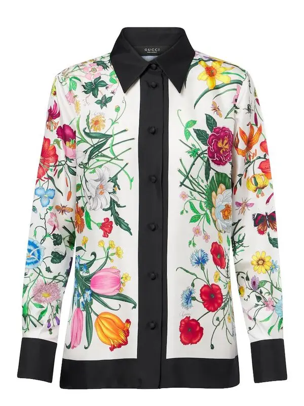 Gucci Flora Silk Twill Shirt - Multicoloured