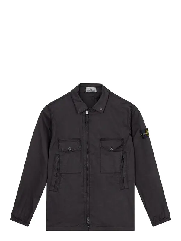 Stone Island Cotton Overshirt - Black