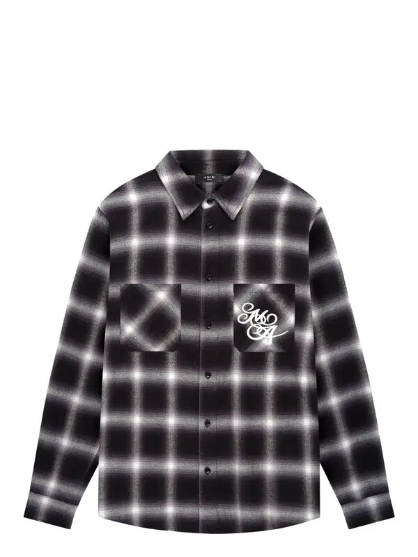 Amiri Swirl Flannel Shirt - Black