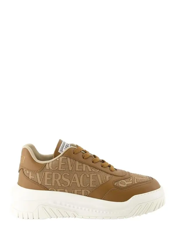 Versace Odissea Allover Sneaker - Brown