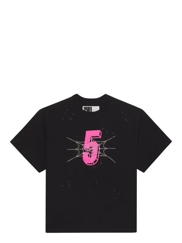 SP5DER Pavouk Rhinestone Tee - Black