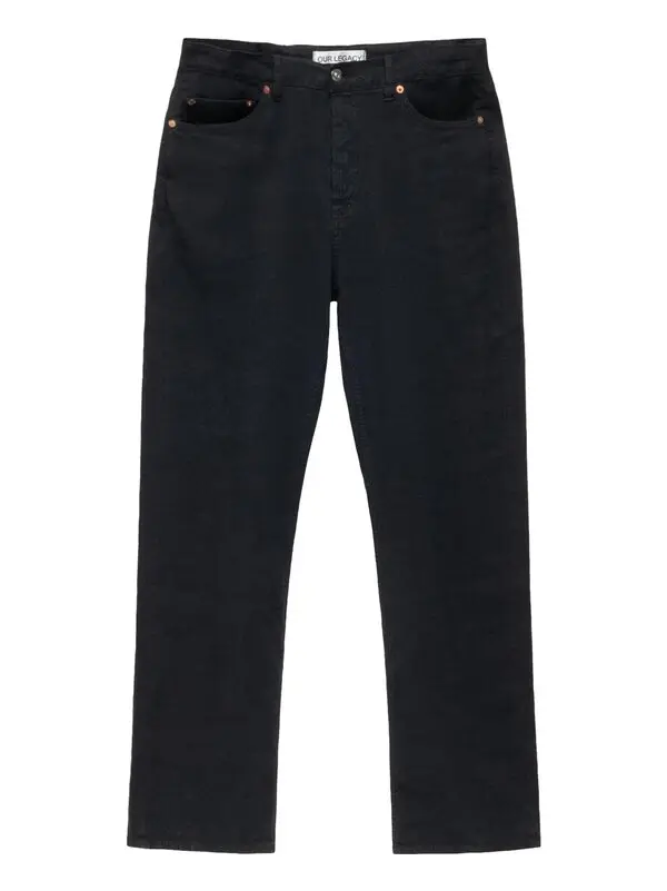 StÜssy X Our Legacy Work Shop Work Cut Trouser Overdye Linen Twill - Black