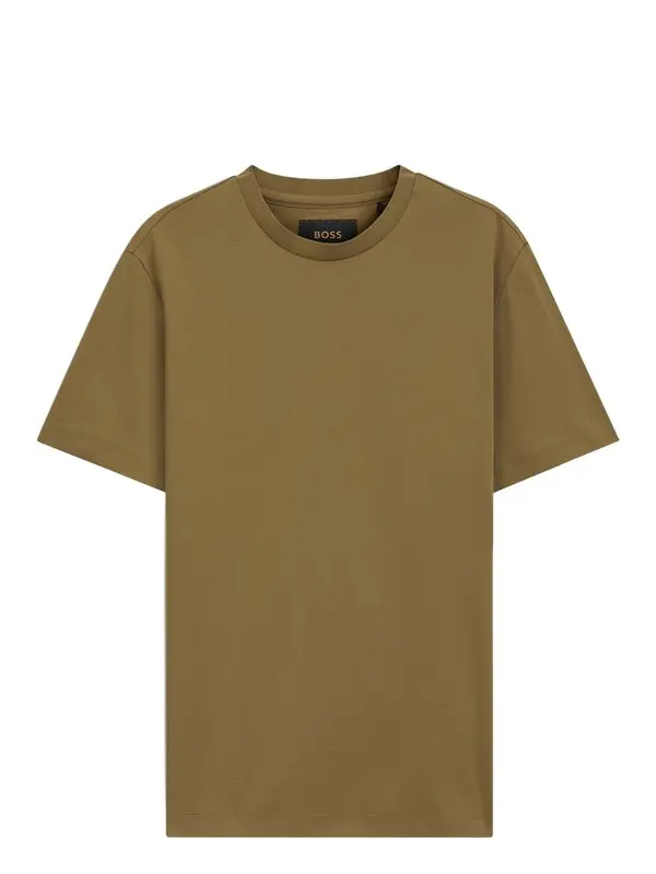 BOSS Crewneck T-shirt In Mercerized Supima Cotton - Beige
