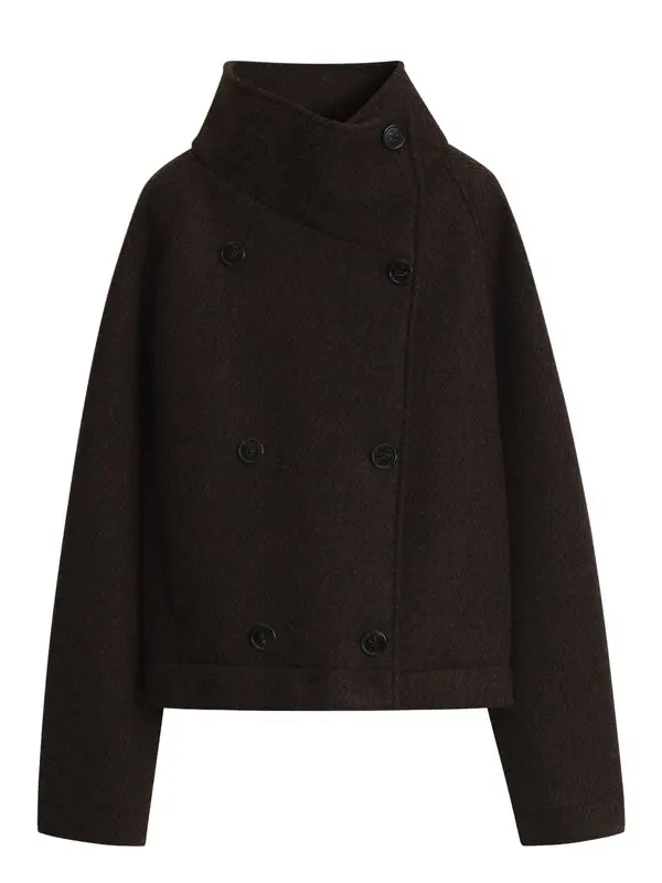 BOSS Relaxed-fit Coat With Two-tone Texture - Patterned