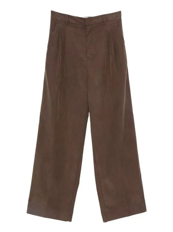 WHITE SAND Wide-leg Trousers - Brown