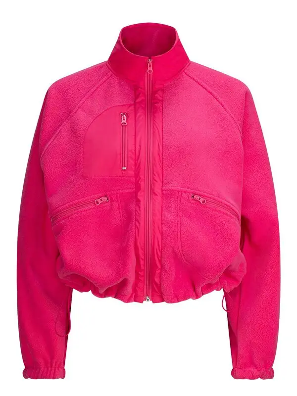 LOVE AND NOSTALGIA Burger Queen Polar Fleece Jacket - Pink