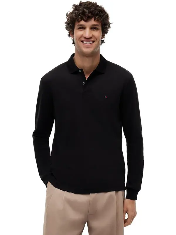 Tommy Hilfiger Regular Fit Long-sleeve Polo - Black