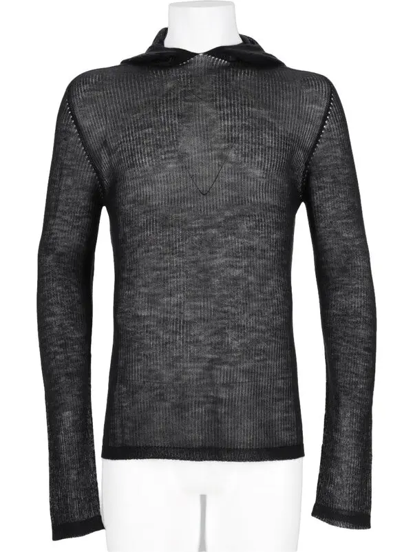 Rick Owens Ribbed Cashmere Sweatshirt - Black