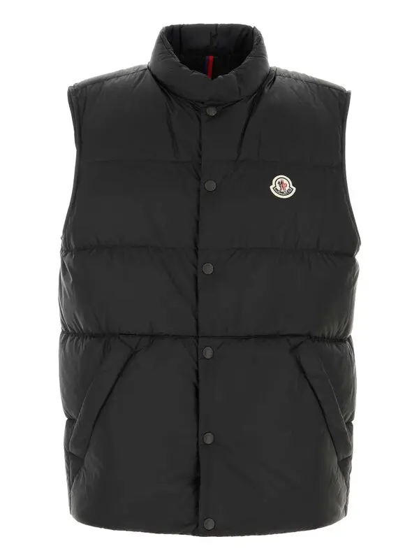 Moncler Nylon Sleeveless Down Jacket - Black