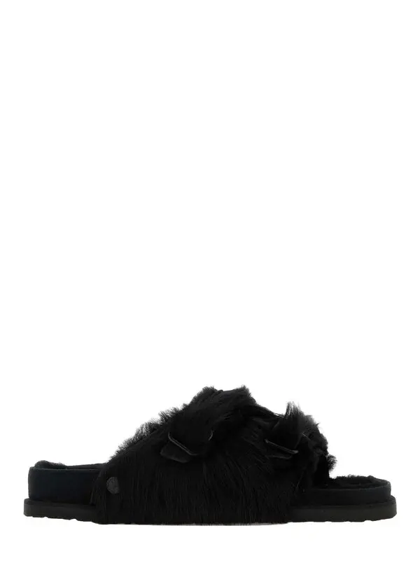 BIRKENSTOCK 1774 X BECOMES BERLIN Shearling Slippers - Black
