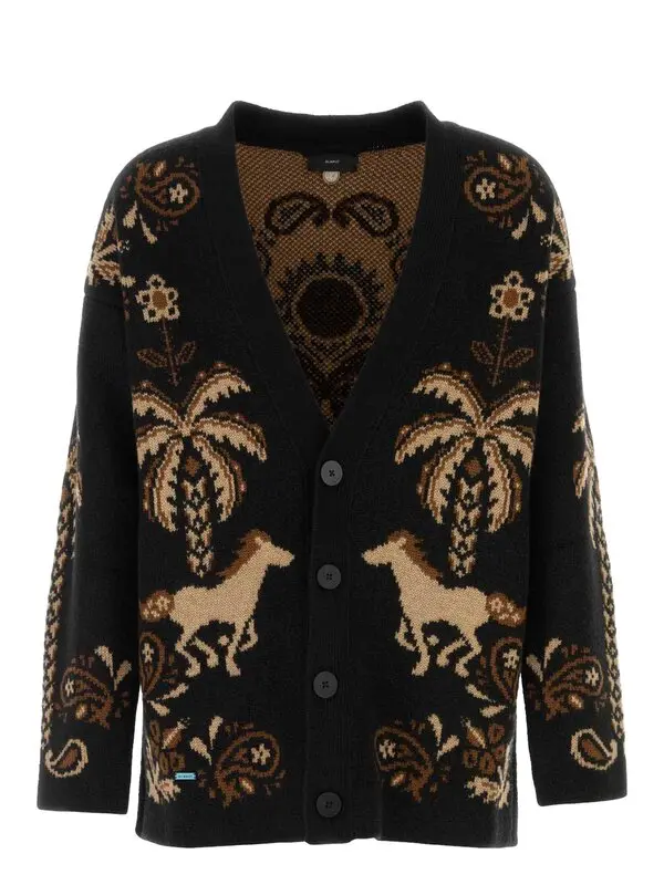 Alanui Island Roots Cardigan - Blackcamel