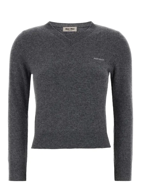 Miu Miu Virgin Wool Sweater - Grey