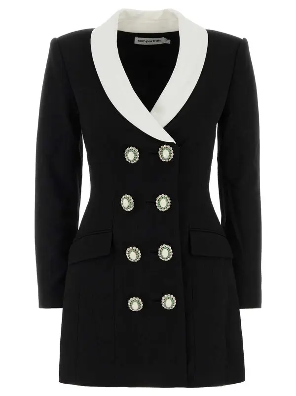 SELF-PORTRAIT Tailored Blazer Mini Dress - Black