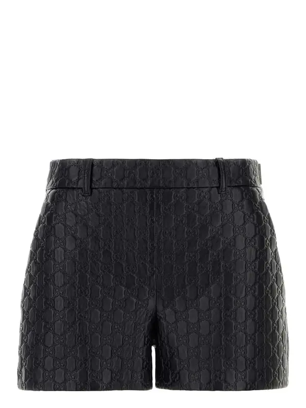 Gucci Lamb Leather Mini Shorts - Black