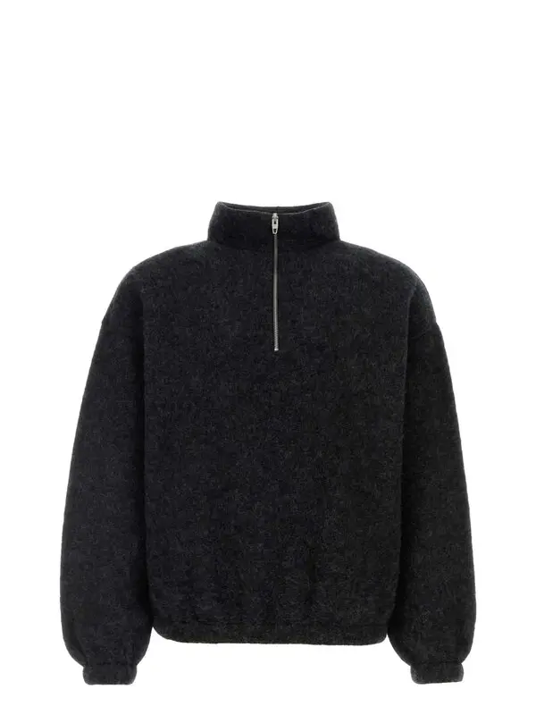 JIL SANDER Slate Wool-blend Sweatshirt For - Black