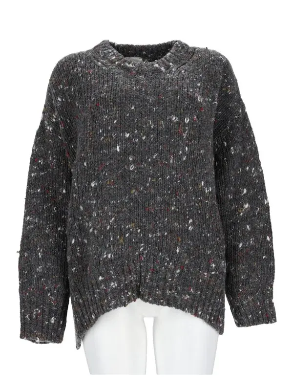 ALYSI Merino Wool & Silk Viscose Sweater - Charcoal