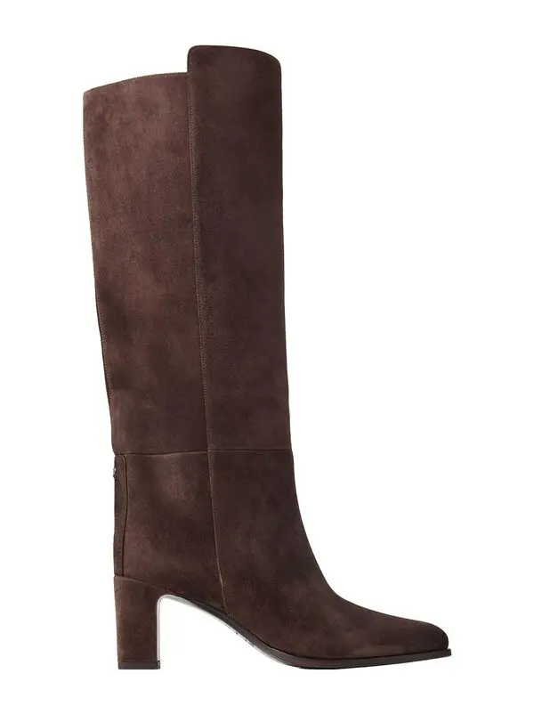 JIMMY CHOO Caly Knee Boot 65 Chocolate Suede Knee-high Boots Chocolate - Brown
