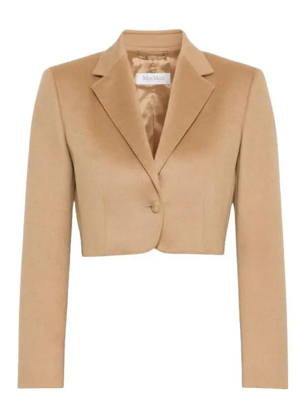 Max Mara Sable-look Cropped Jacket - Camel