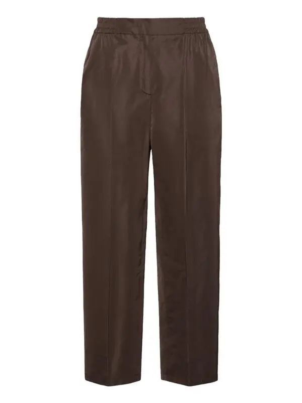 Max Mara Silk-blend Radzimir Trousers - Dark Brown