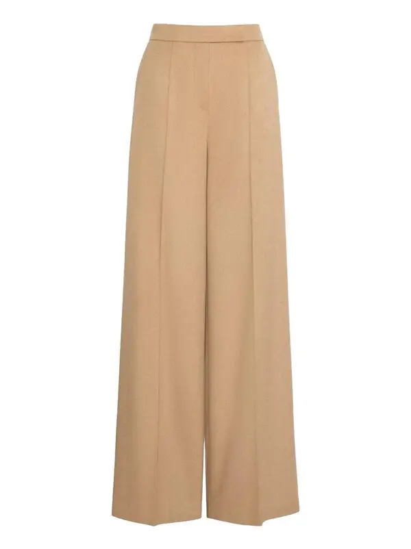 Max Mara Wide Sable-look Trousers - Camel