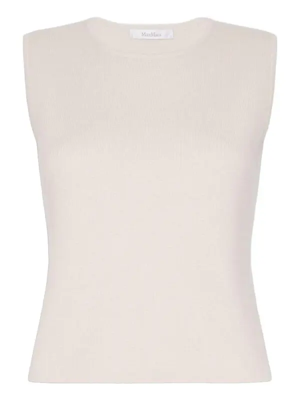 Max Mara Wool And Cashmere Sleeveless Sweater - Beige