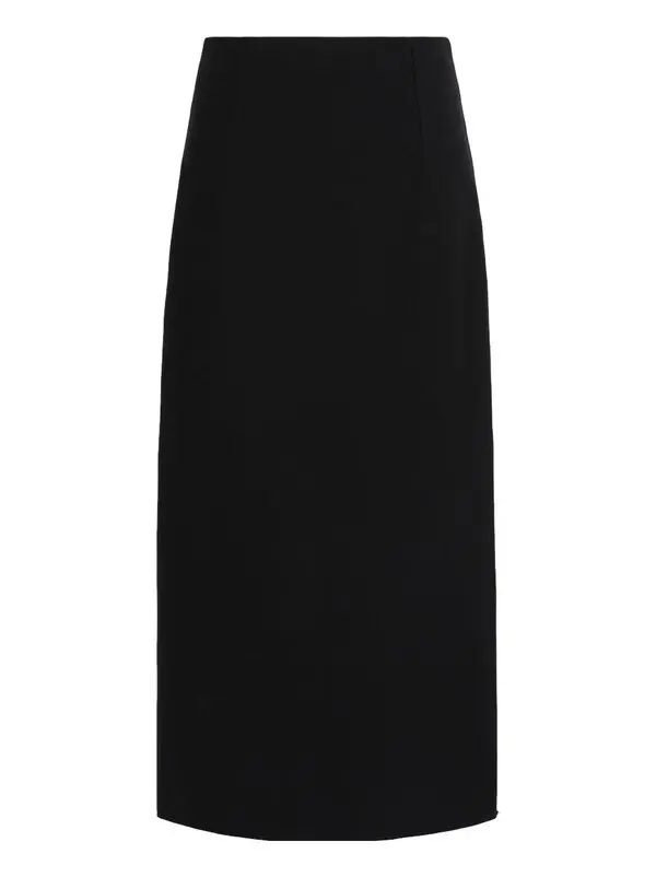 Max Mara Slim Stretch Wool Skirt - Black