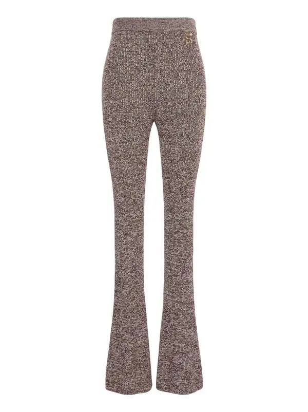 Max Mara Wool-blend Slim Flared Trousers - Chocolate