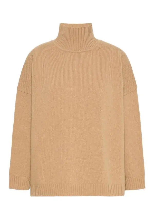 Max Mara Wool Knit Turtleneck Jumper - Camel